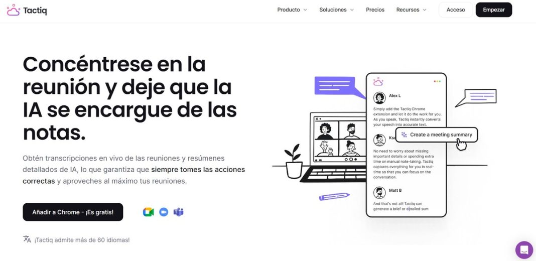 Cómo usar Tactiq AI: integra, transcribe y mucho más con IA