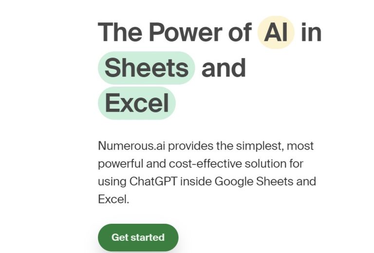 Cómo integrar ChatGPT en Excel o Sheets para usar IA: Numerous
