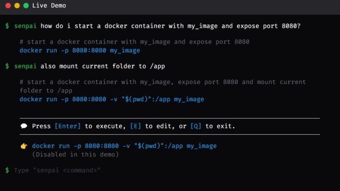 Cómo usar un asistente de terminal con IA: Utiliza BashSenpai