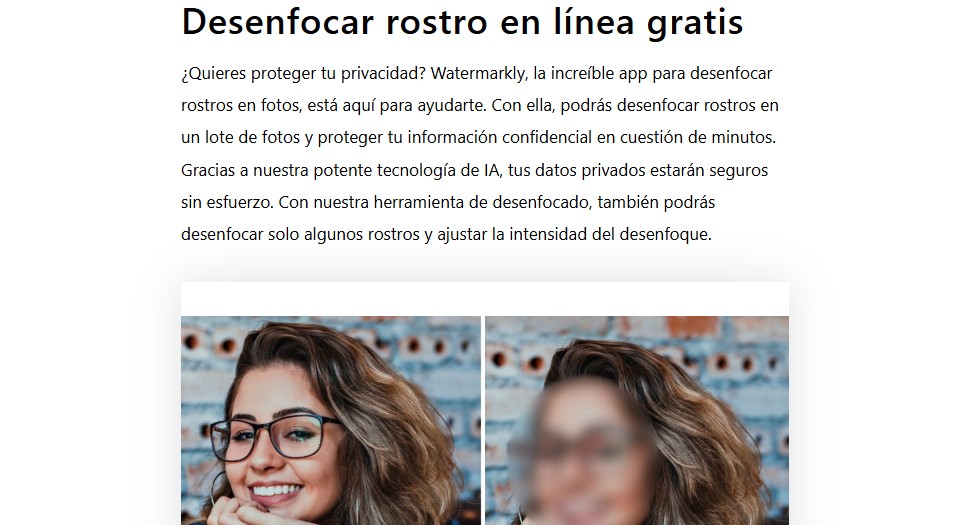 Cómo desenfocar rostros y placas con IA: Descubre Watermarkly