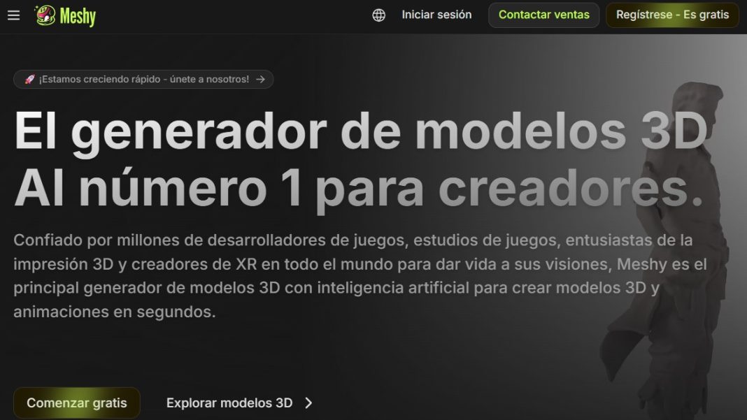Cómo generar modelos 3D con IA: Descubre Meshy AI